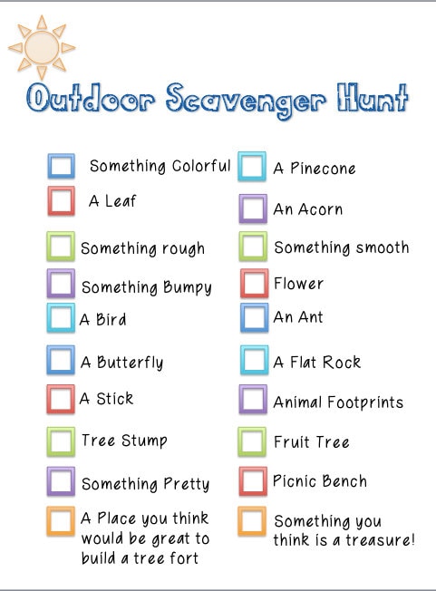 Outdoor Scavenger Hunt - Etsy