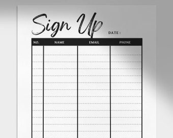 Printable Sign in Sign Out Sheet, Time in Time Out Guest or Visitor ...