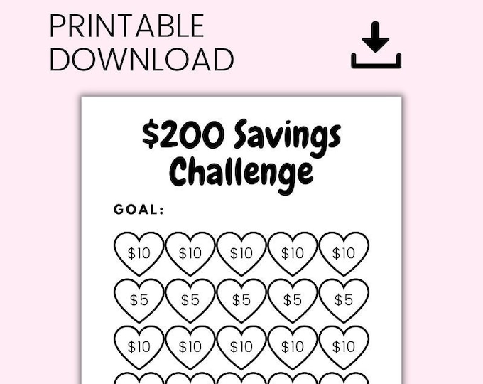 Money Saving Challenge Printable, Save 400, Savings Challenge, Savings ...