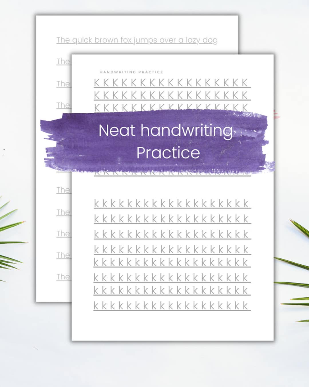 Neat Handwriting Practice Worksheet: Lettering & Penmanship (digital ...