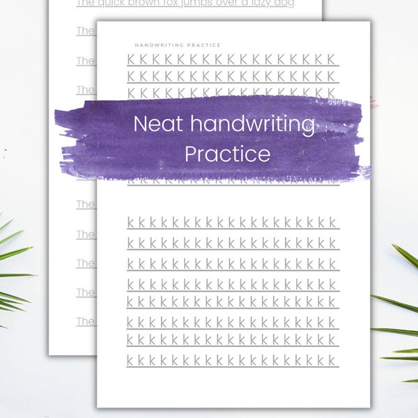 Neat Handwriting Worksheet - Etsy