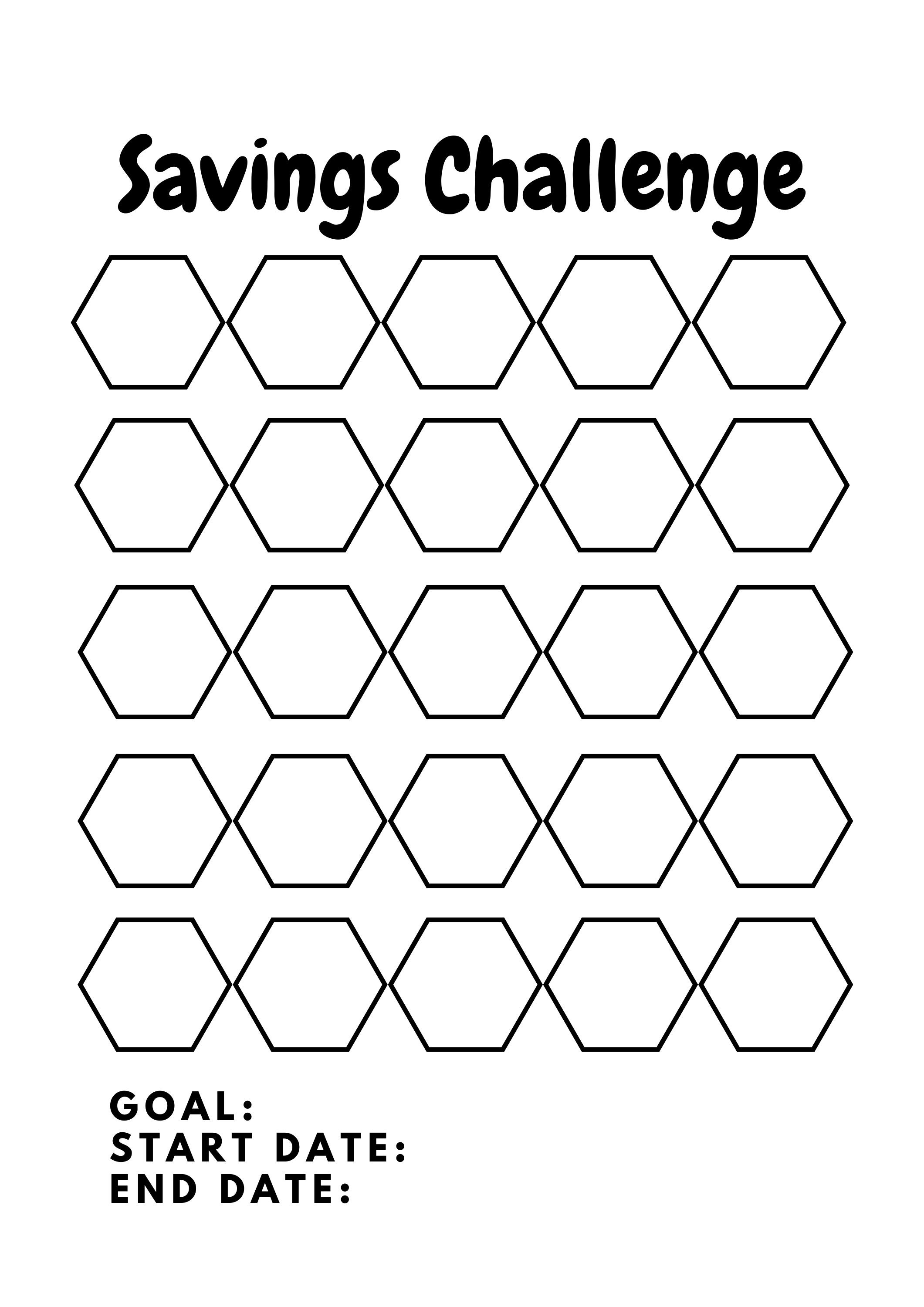 Hexagon Savings Challenge Printable: Budget Tracker (PDF) - Etsy