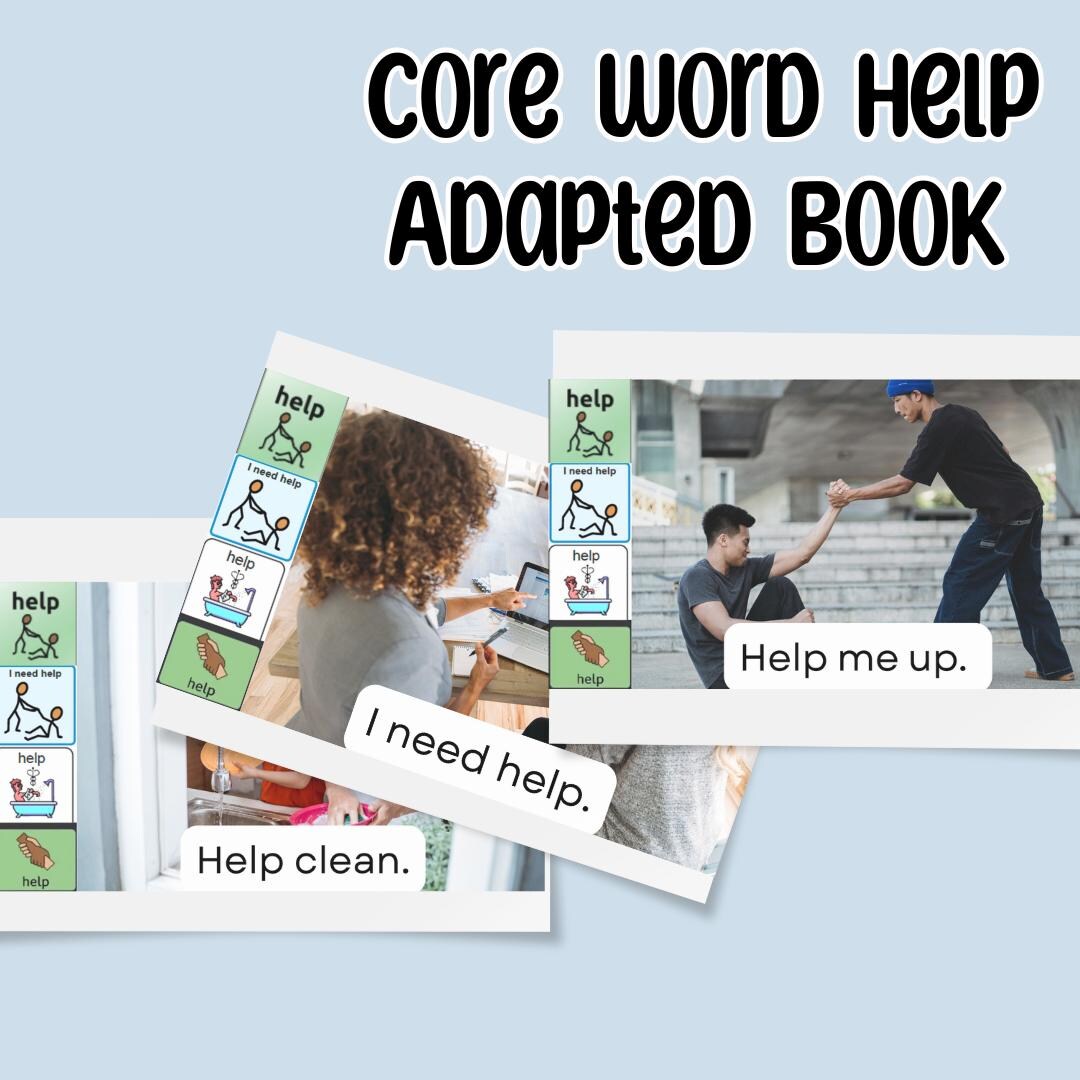 AAC Core Word Book: “HELP” — 10-page Printable for Speech Therapy & AAC ...