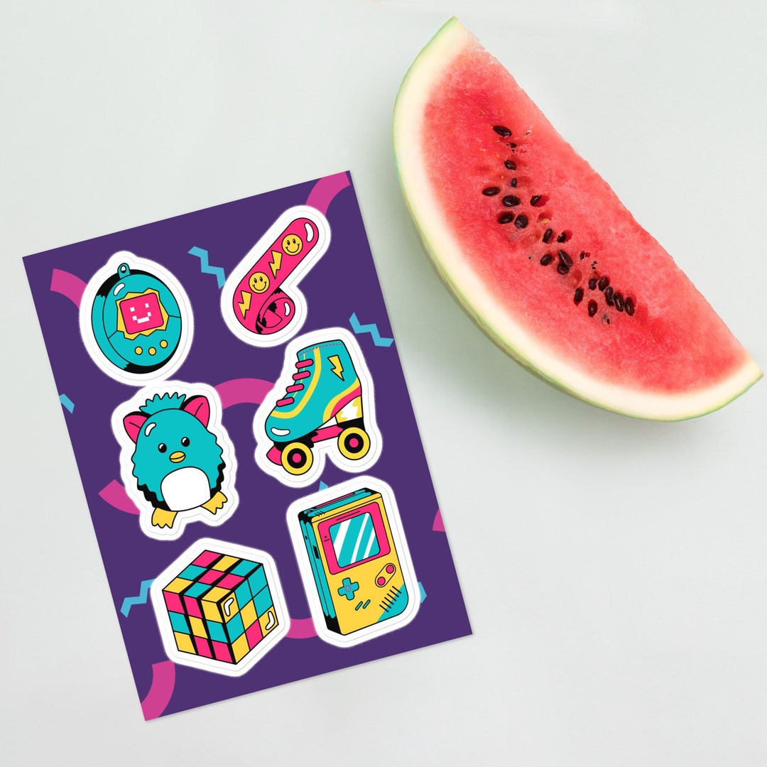 90s Aesthetic Stickers, 80s Stickers, 90s Nostalgia Sticker Sheet ...