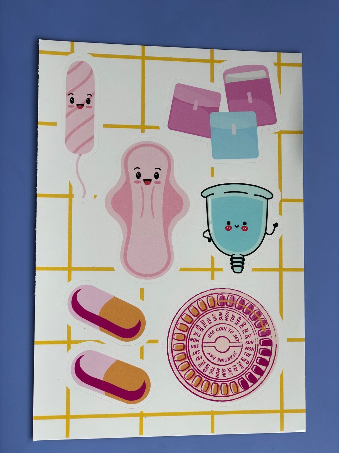 Birth Control Pills Aesthetic Stickers, Period Stickers, Cute ...