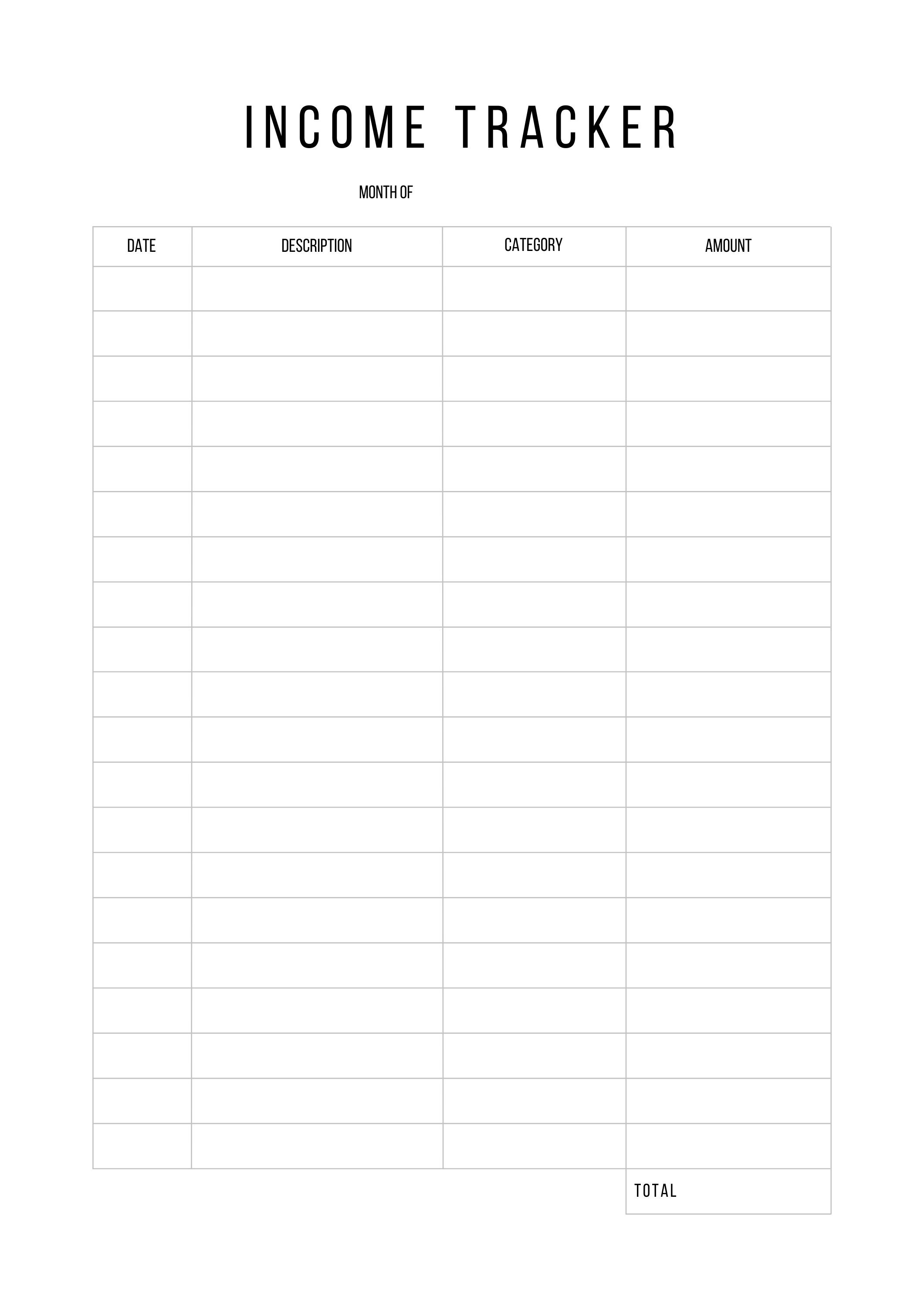 Income & Expense Tracker Printable Business Money Tracker Business ...