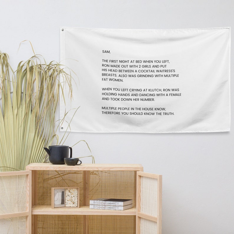 Jersey Shore 'the Note' Flag: Sammi & Ron TV Show Decor - Etsy