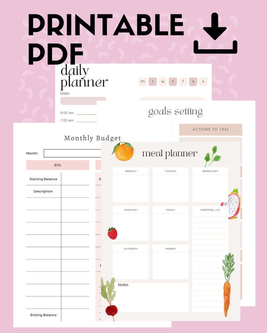 Household Planner Printables, Home Management Binder, Daily Weekly ...