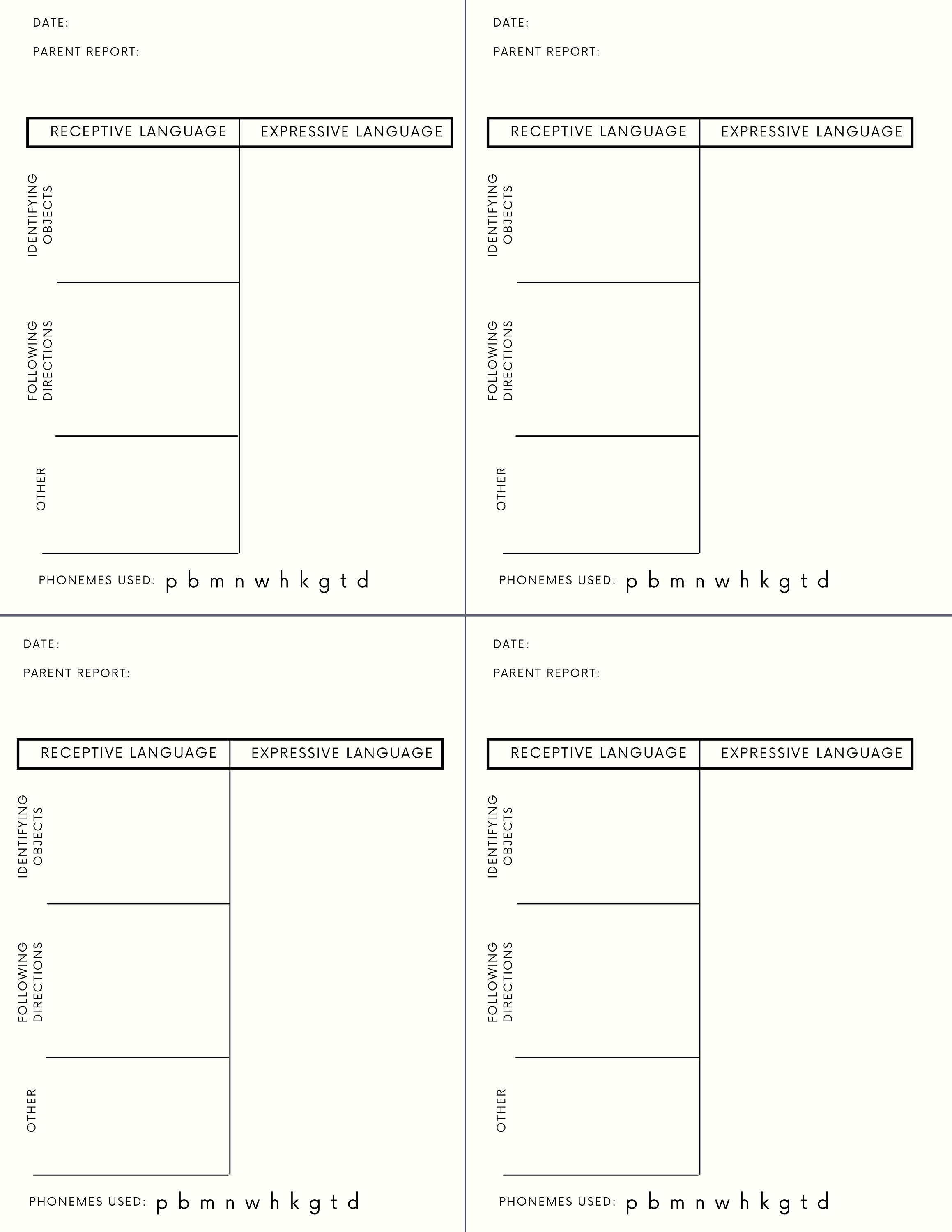 SLP Data Sheet: Early Intervention & Language Tracker (canva Template ...