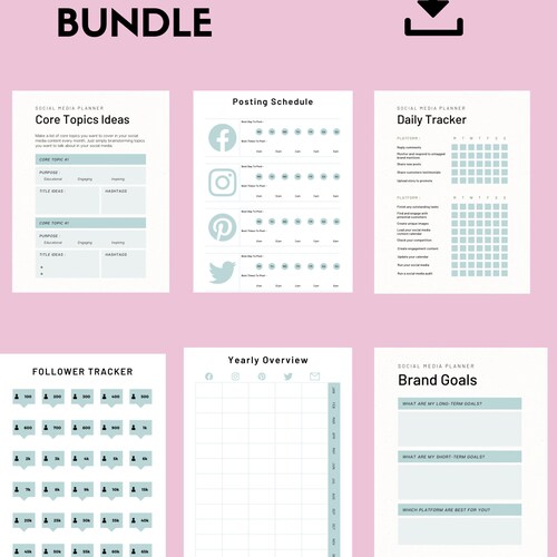 Social Media Manager Printables Pdf Facebook Instagram - Etsy