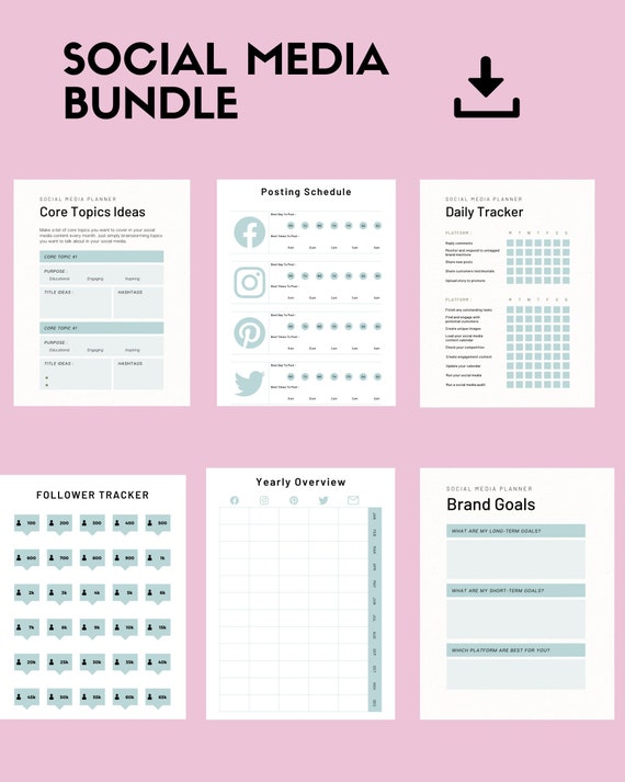 Social Media Manager Printables Pdf Facebook Instagram - Etsy