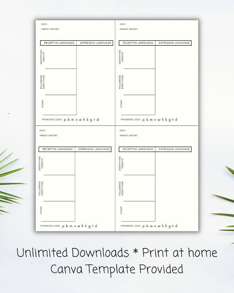 Speech Pathologist Data Sheet, Data Tracker, SLP Data, Slp Planner, for ...