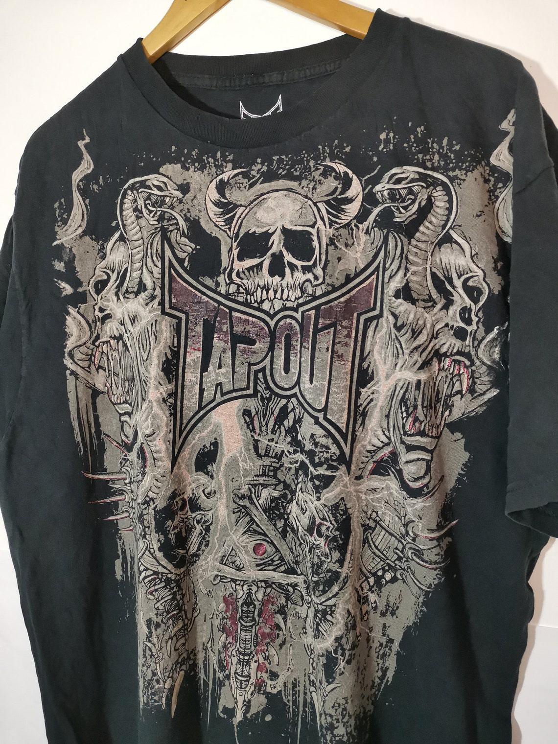 Tapout Skull Big Print T Shirt | Etsy