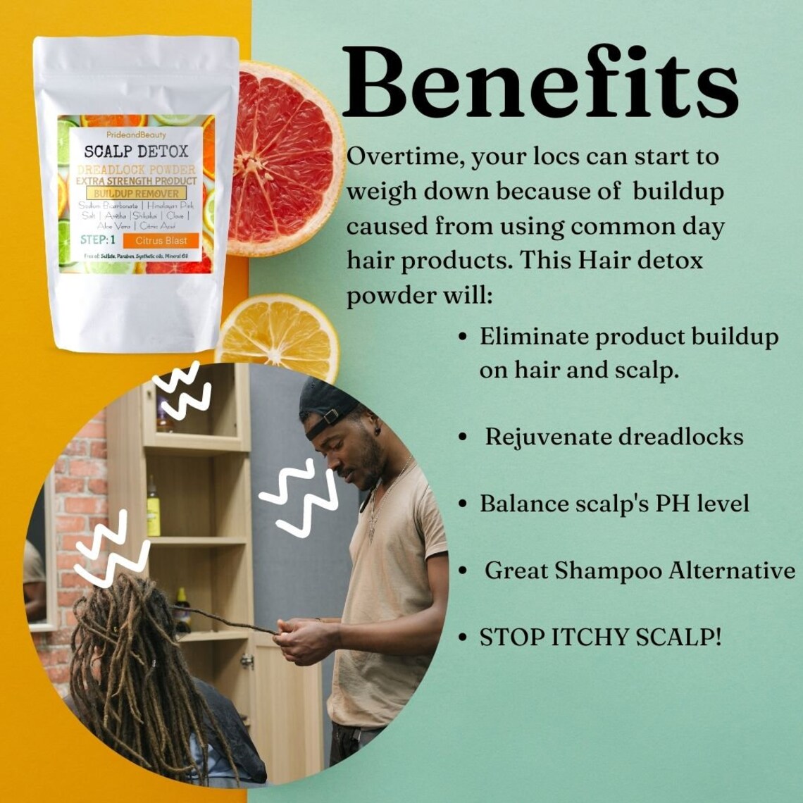 Dreadlock Hair Scalp Detox Deep Clean Dreadlock Powder - Etsy