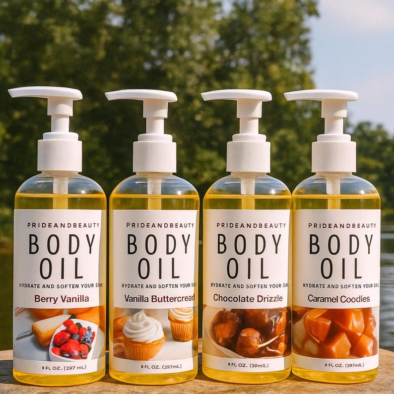 After Shower Body Oil – Hydrating Vanilla Glow Moisturizer – Amber ...