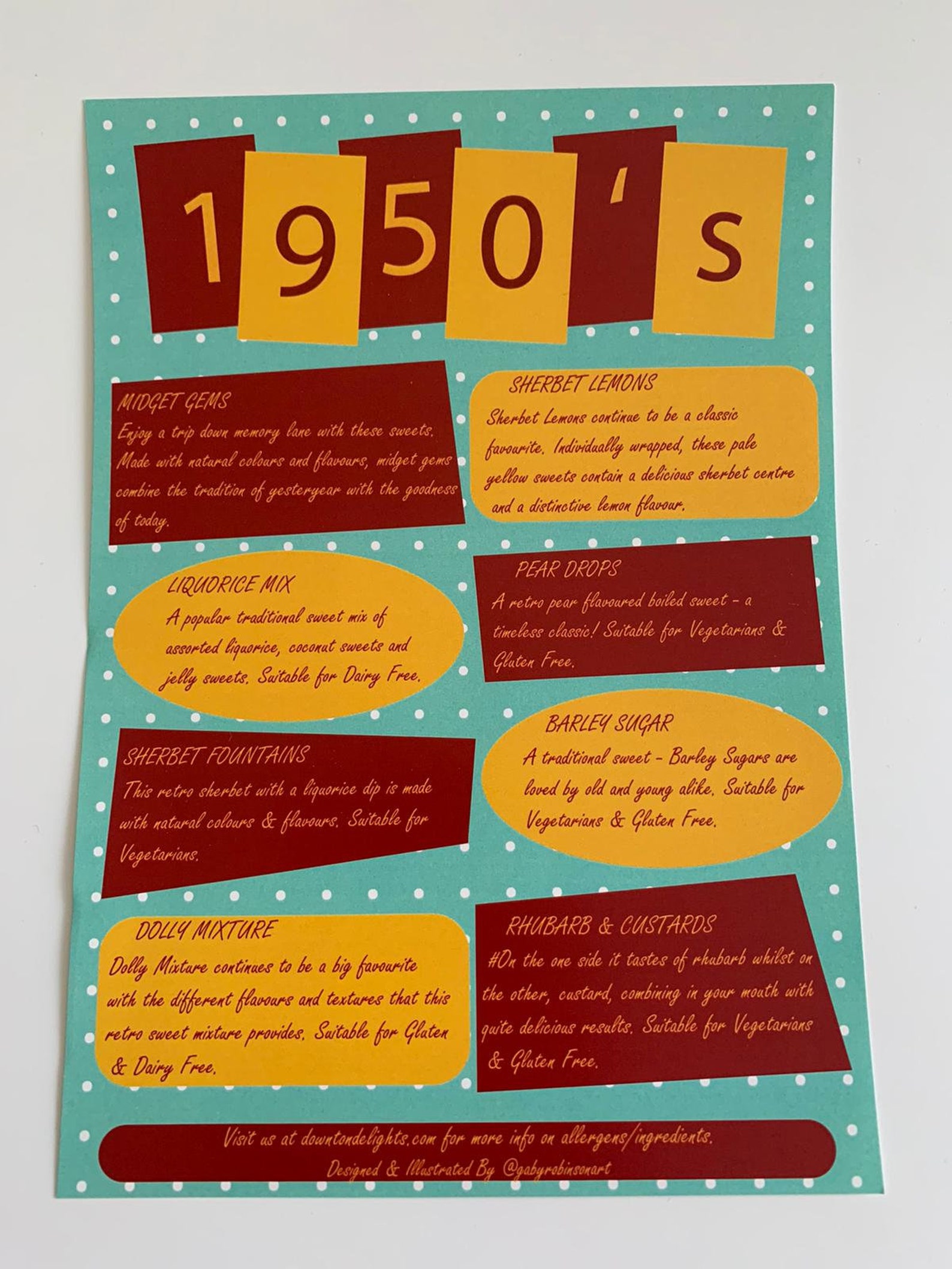 1950's Decade Gift Box - Sweets From the Era - Etsy UK