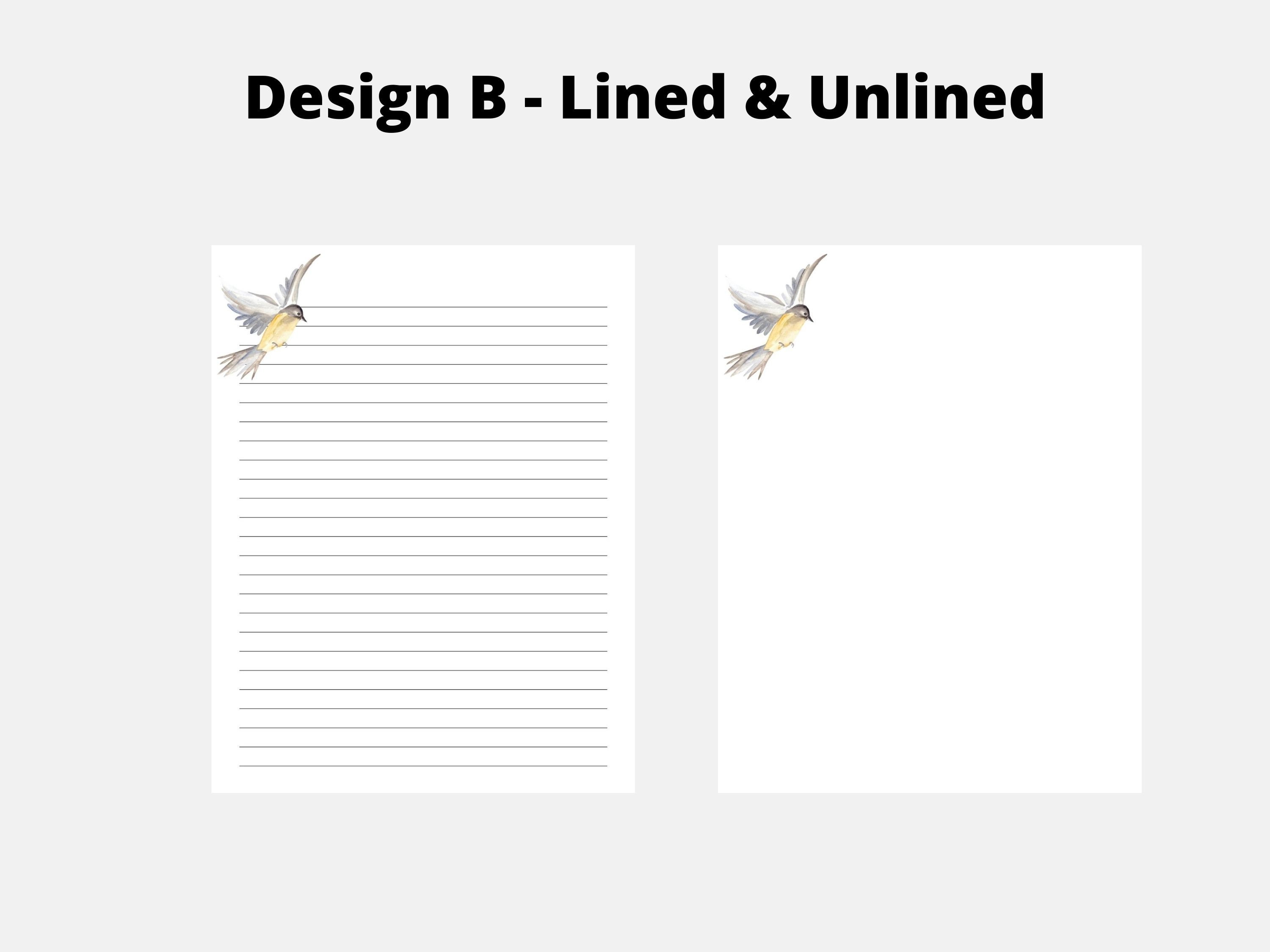 Printable Birds Letter Writing Paper, Animal Printable Stationery ...