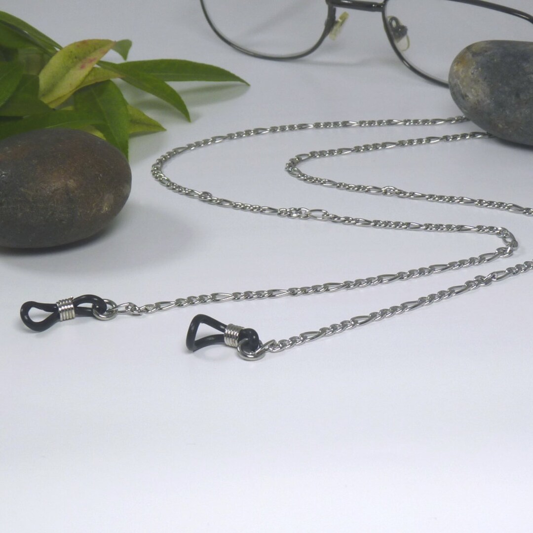 Eyeglass Neck Chain, Spectacle Holder in Stainless Steel. Silver Colour ...