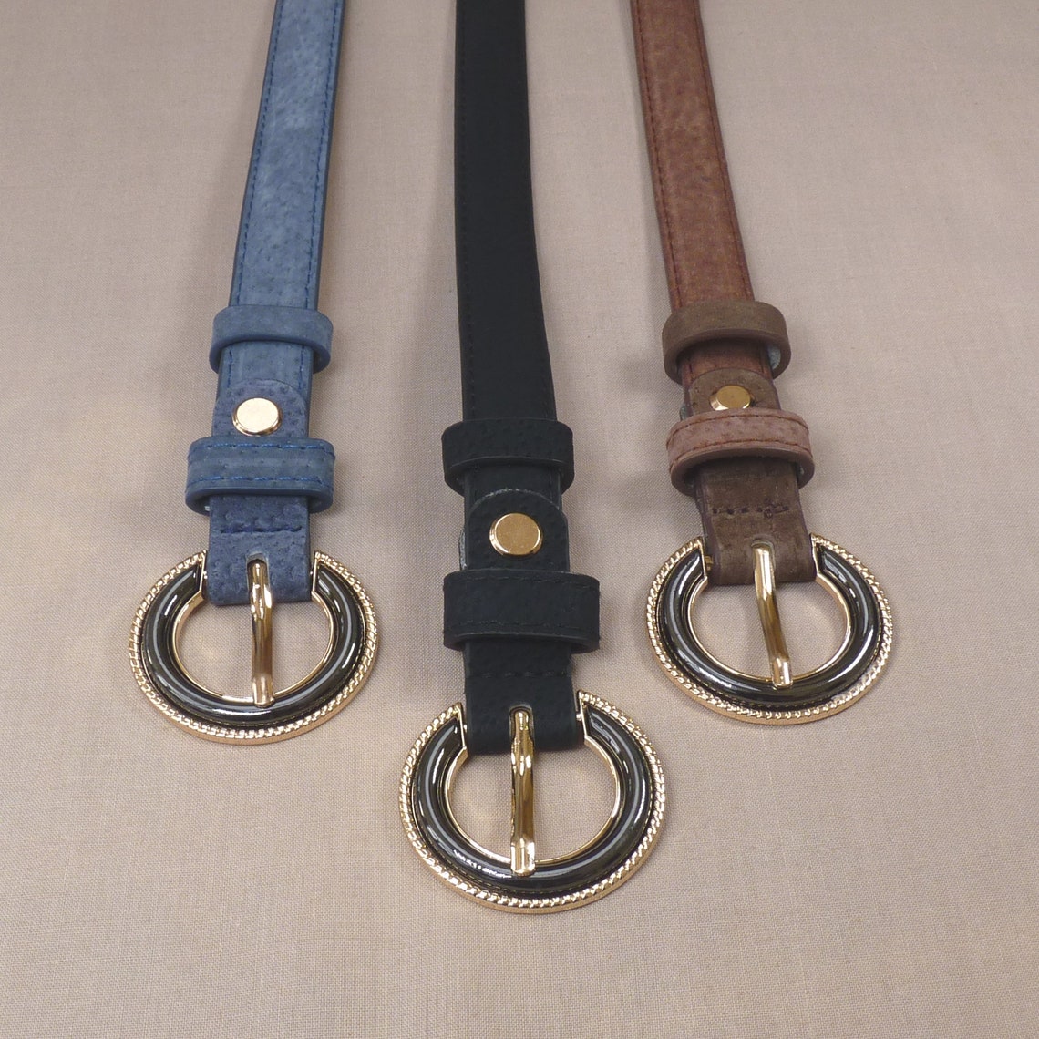 Narrow Dress or Jeans Leather Belt for Women. Soft-touch Velvety ...