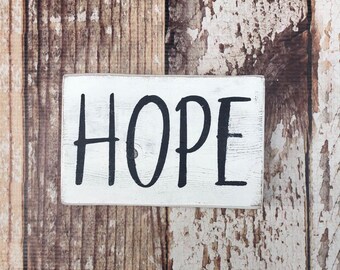 Wood Hope Sign - Etsy