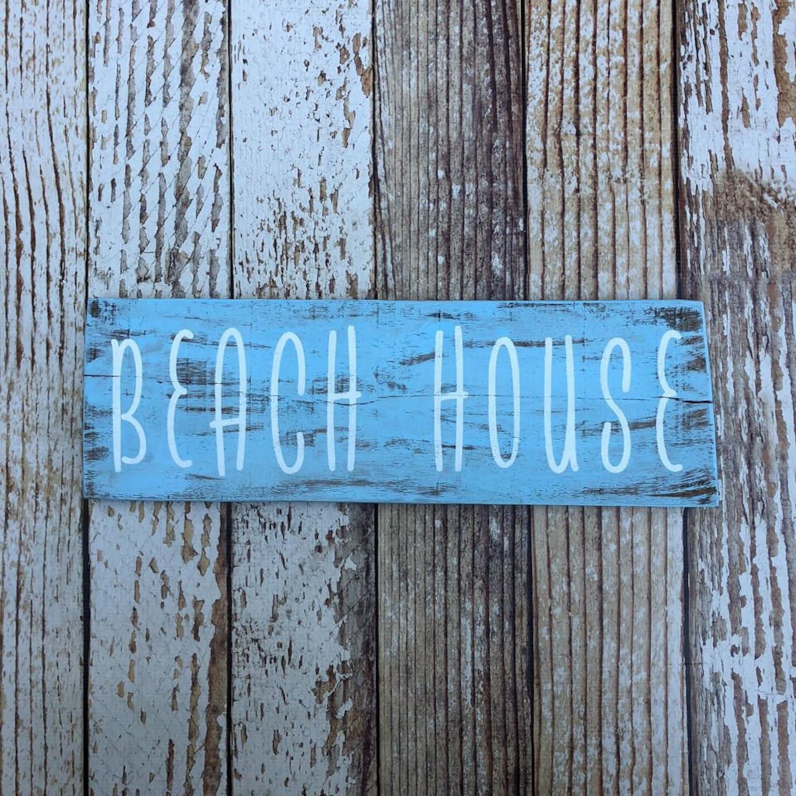 BEACH HOUSE Wood Sign. - Etsy