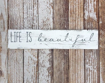 Life is Beautiful Wall Art - Etsy