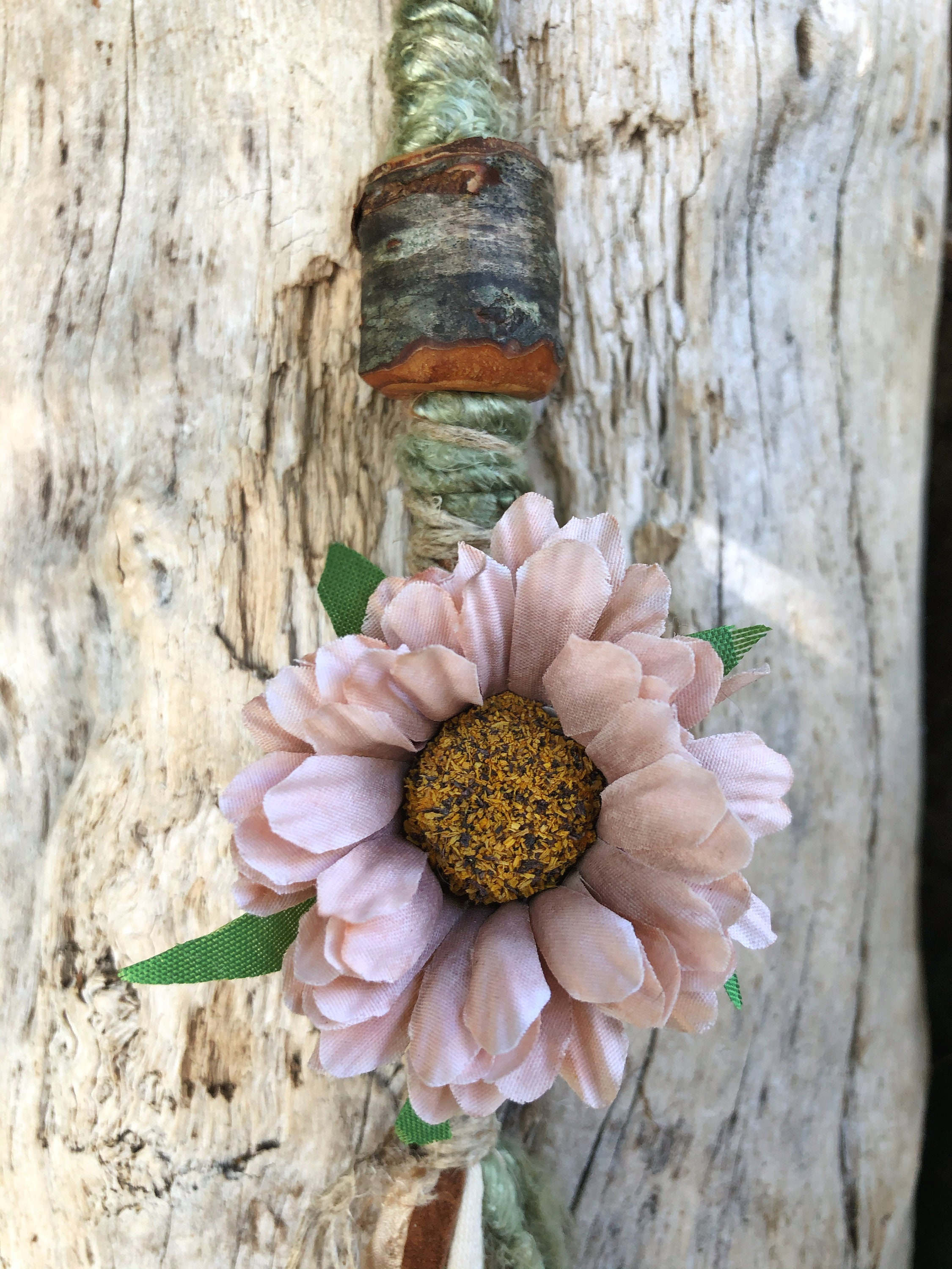 ONE Made to Order Boho Botanical Hairwrap, Dreadwrap, Fabric Loc ...