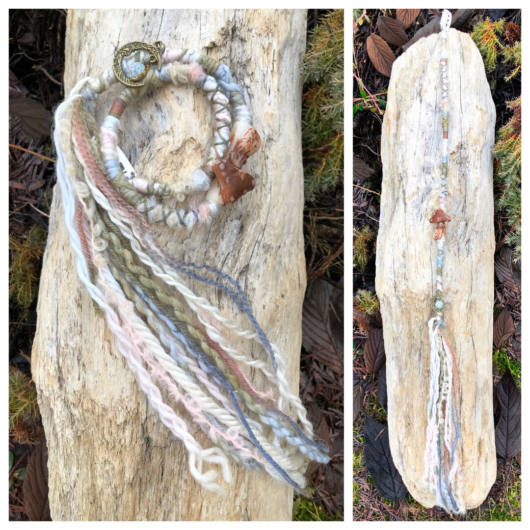 Fairy Whimsy CLIP-IN Ultra Thin Hairwrap, Dreadwrap, Fabric Loc ...