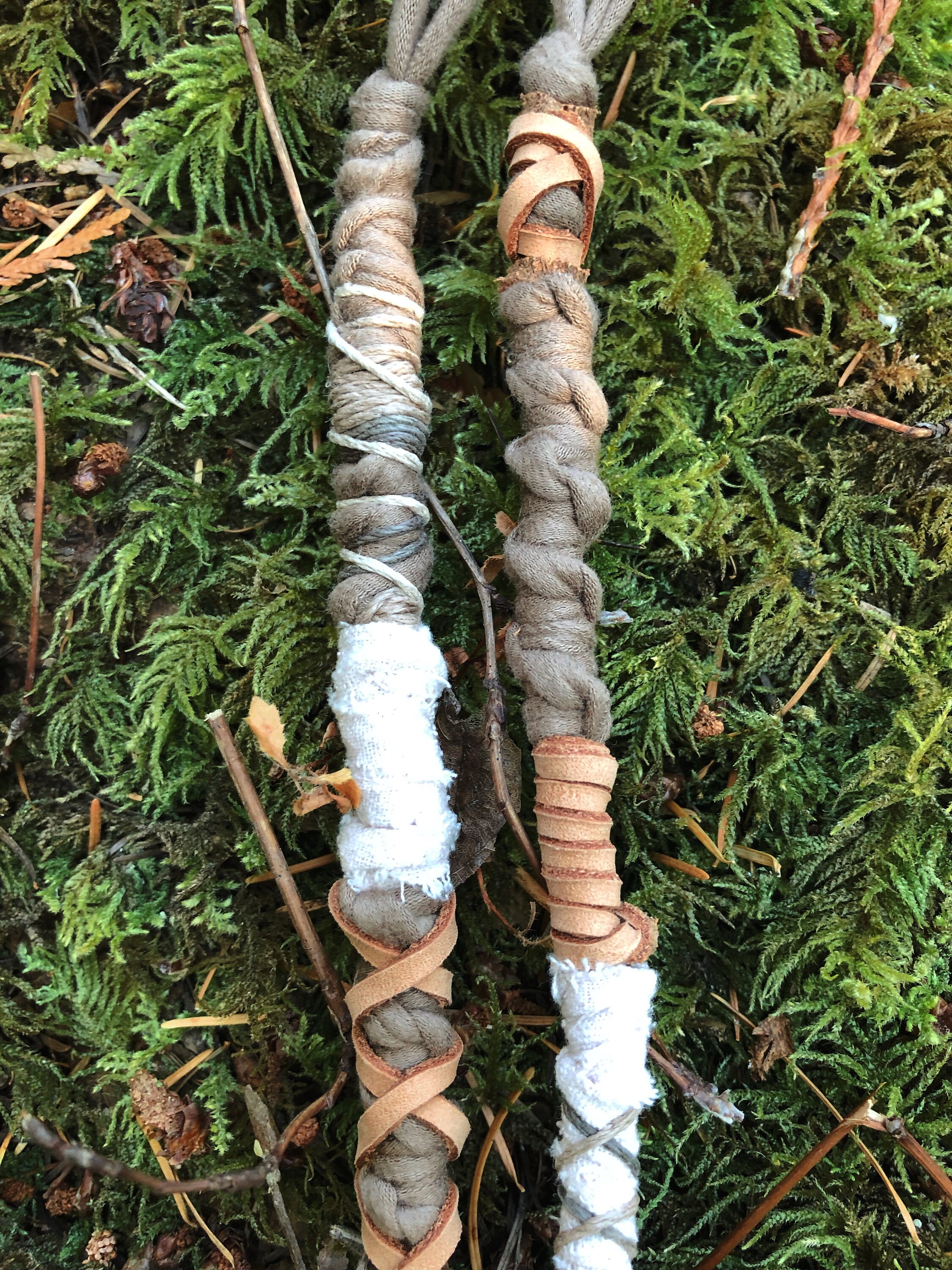 Enchanted Earth Set of 2 Hairwraps, Dreadwraps, Fabric Loc Extensions ...