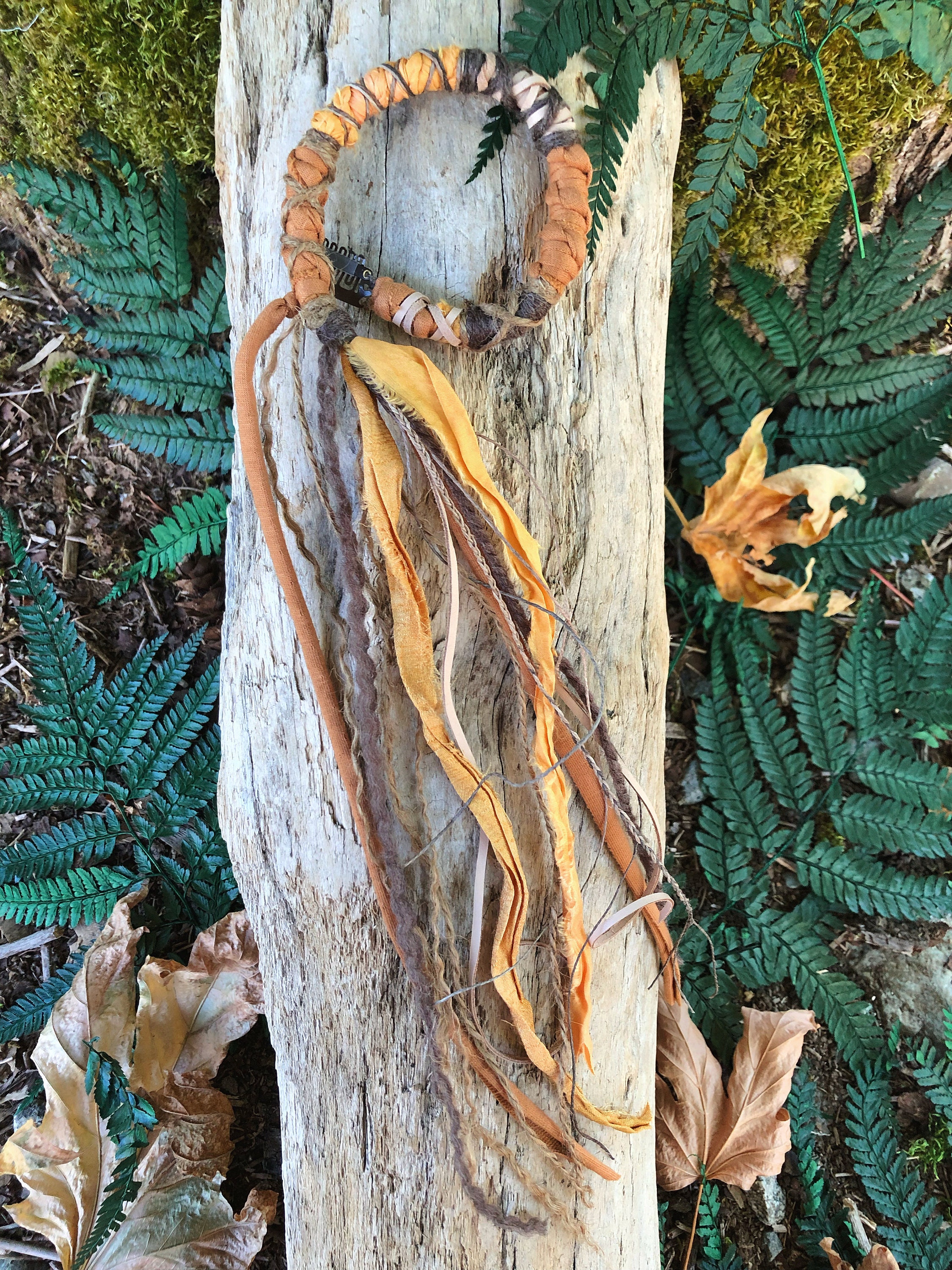 Autumn Moon CLIP-IN Hairwrap, Dreadwrap, Fabric Loc Extension ...