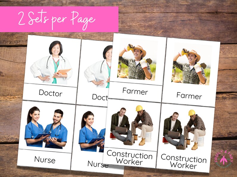 Community Helpers Montessori Culture 3 Part Cards Kindergarten ...