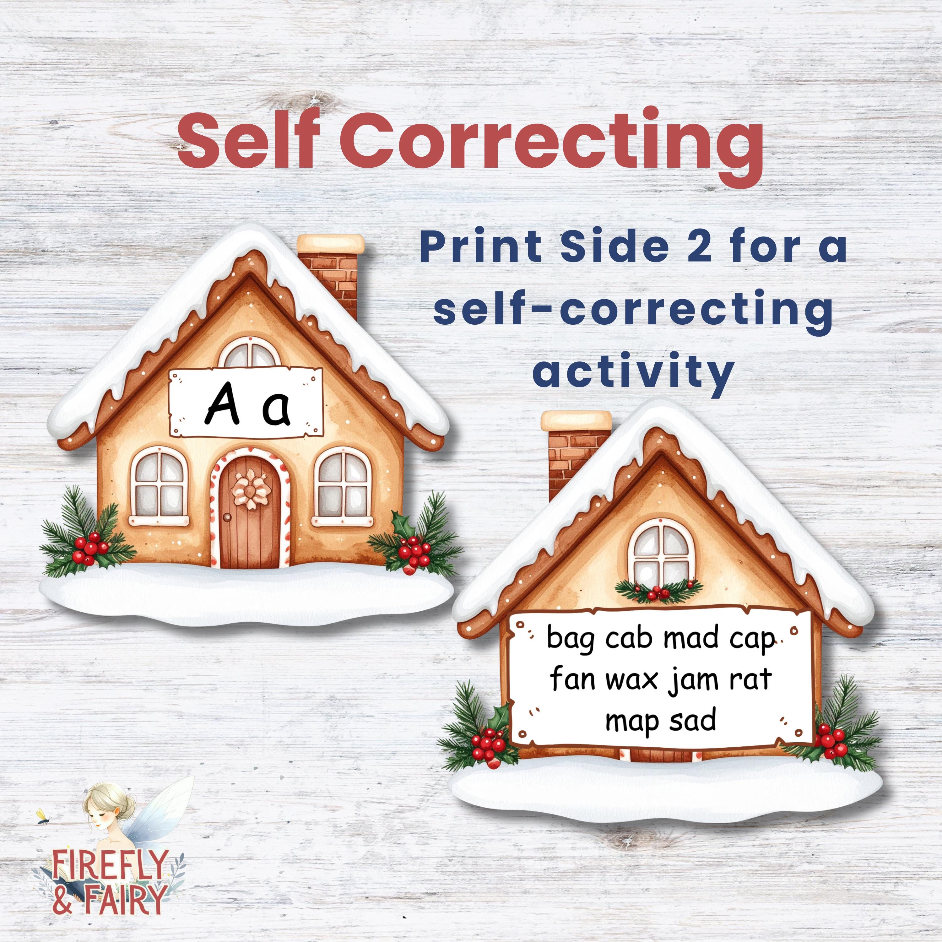 Gingerbread House Vowel Sort | Fun CVC Game for Preschool | 50 Phonics ...