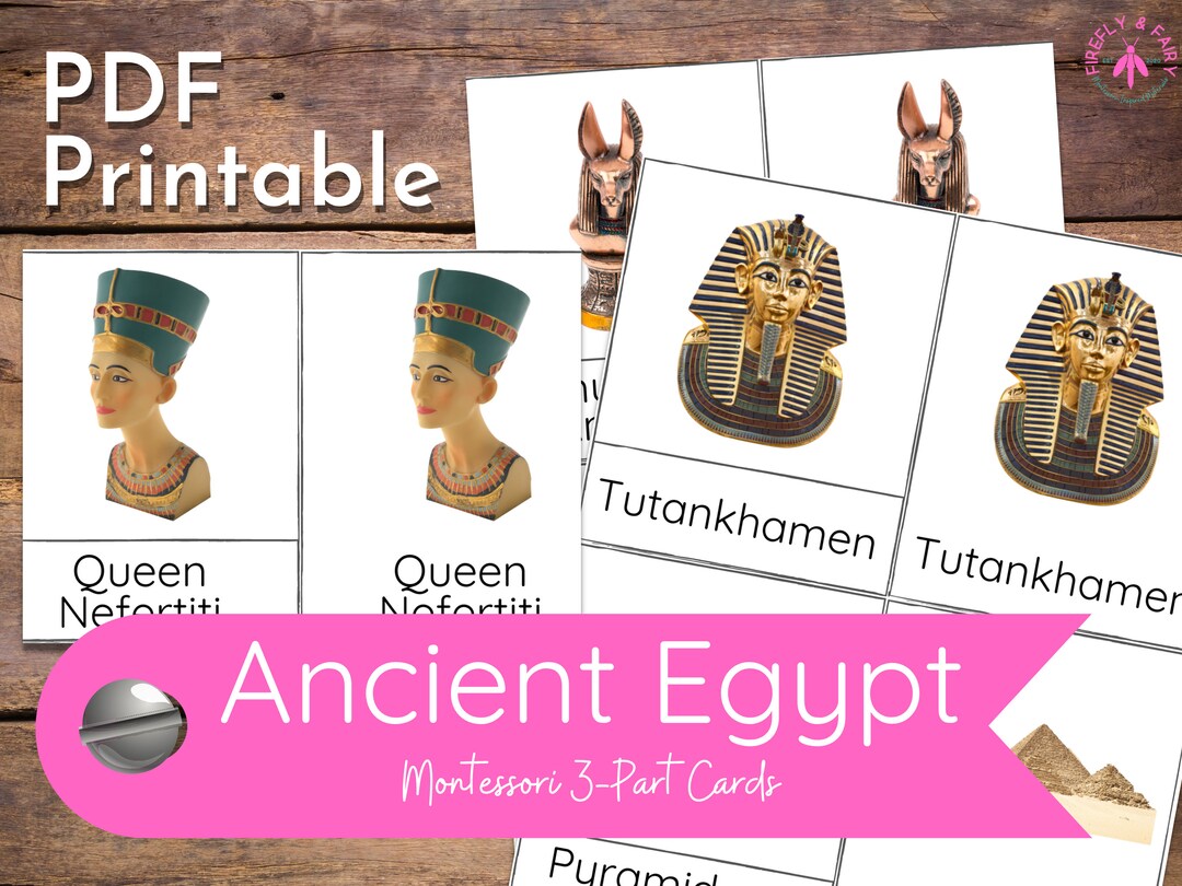 Ancient Egypt Montessori Nomenclature 3-part Cards History Mythology ...