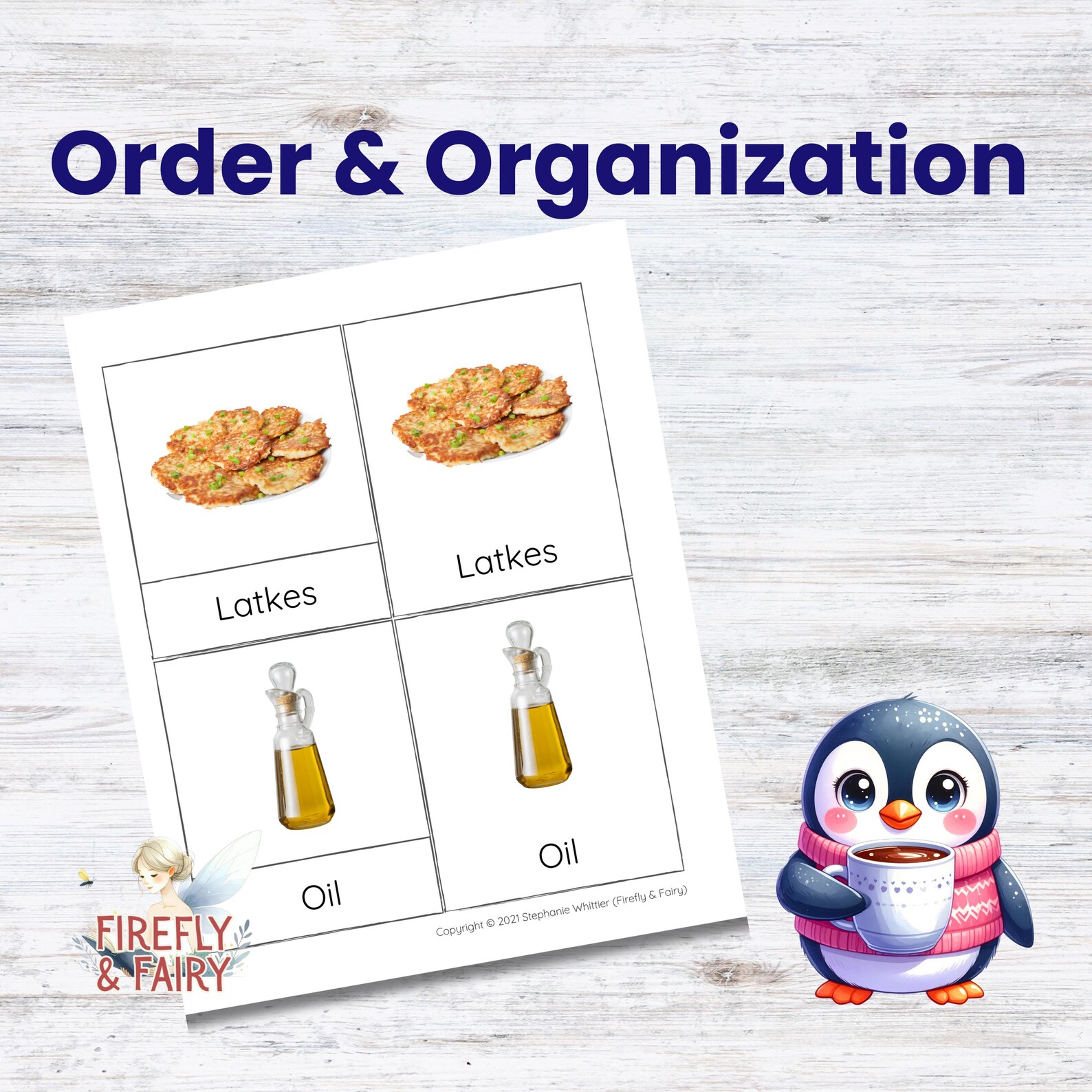 Hanukkah Festival of Lights Montessori Nomenclature 3-part Cards ...