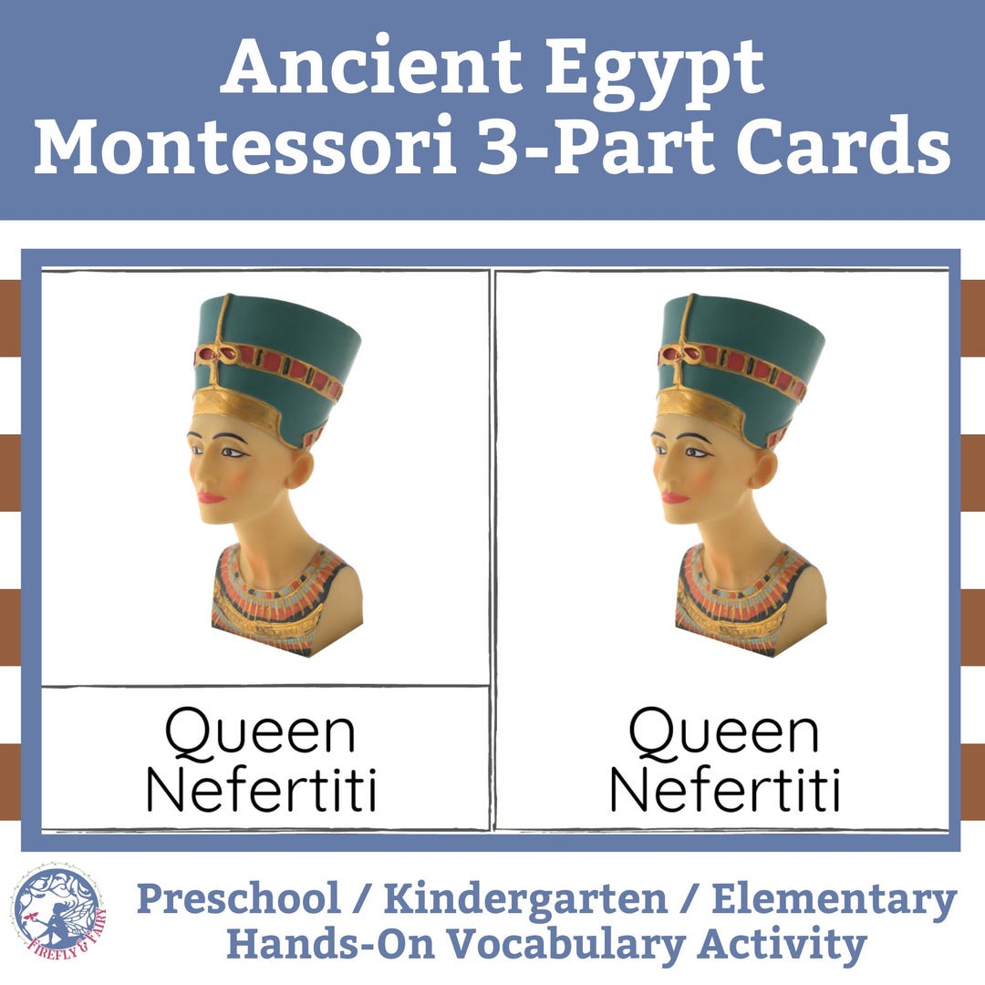 Ancient Egypt Montessori History Nomenclature 3-part Cards / Social ...