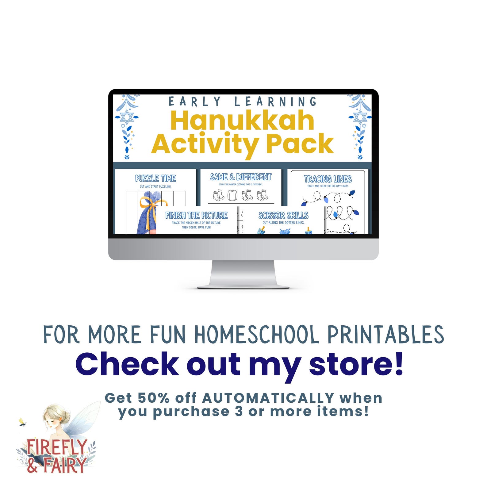 Hanukkah Festival of Lights Montessori Nomenclature 3-part Cards ...