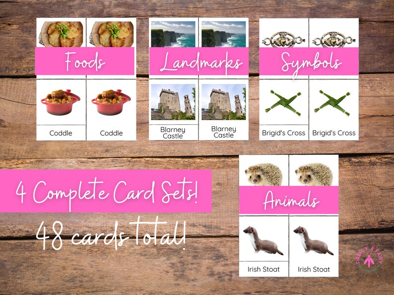 BUNDLE: Ireland Irish Culture Montessori 3-part Cards Set Food ...