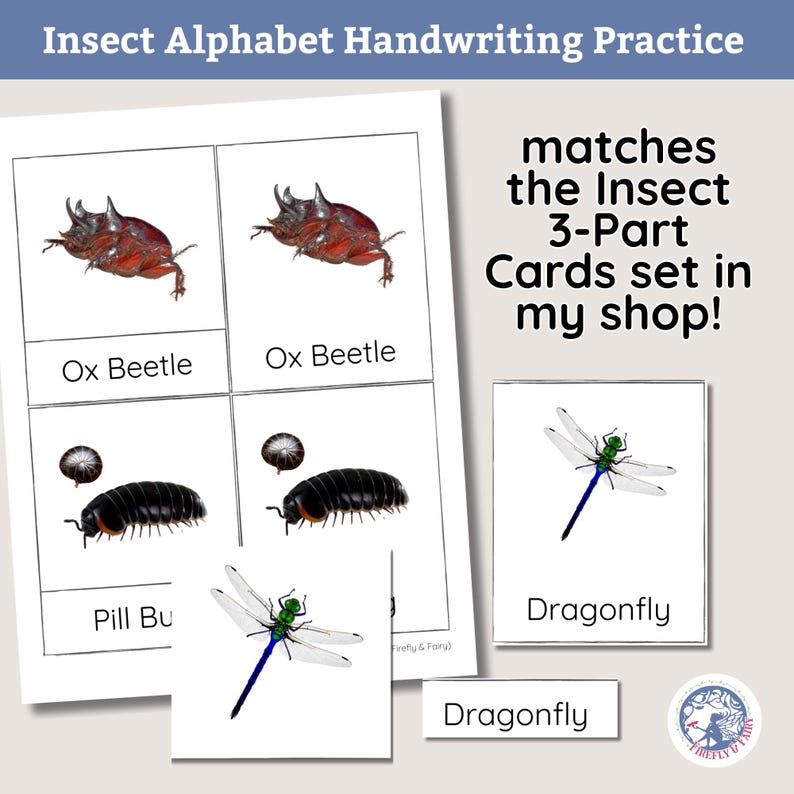 Insect Alphabet Handwriting Worksheet Color Photos Letter Formation ...