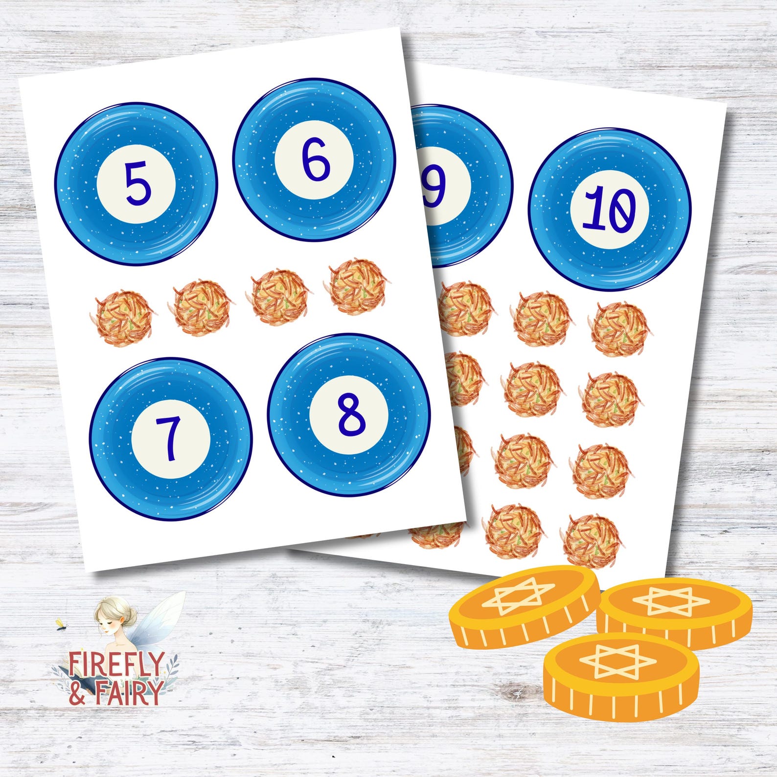 Hanukkah Counting Game | Latke Numbers 1-10 Activity | Preschool Math ...