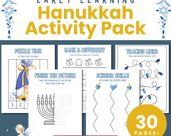 Hanukkah Festival of Lights Montessori Nomenclature 3-part Cards ...