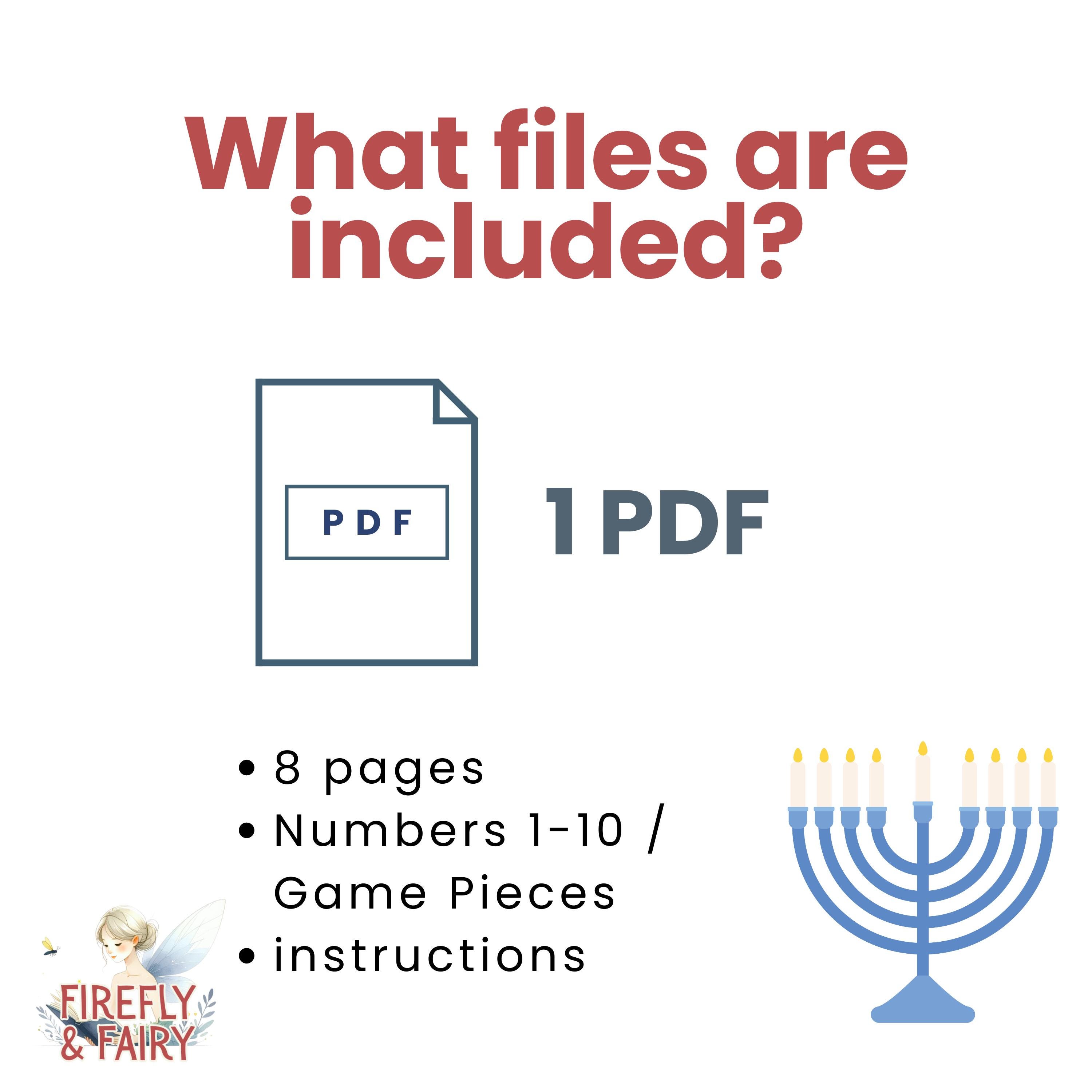 Hanukkah Counting Game | Latke Numbers 1-10 Activity | Preschool Math ...