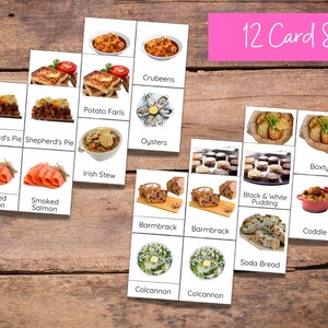 Foods of Ireland Montessori 3-part Cards Vocabulary Flashcard Activity ...