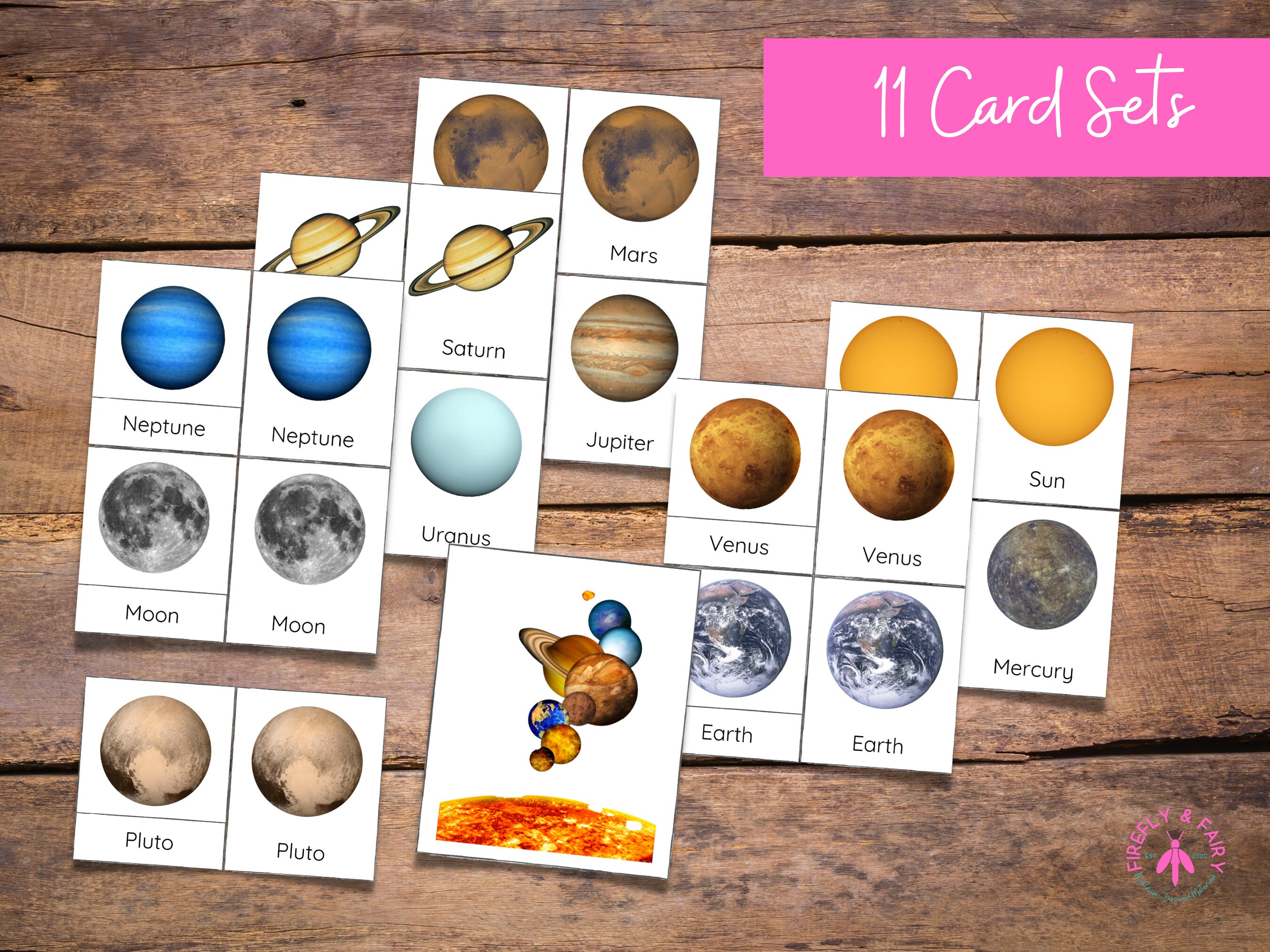 Solar System Montessori Nomenclature 3-part Cards Science Unit Study ...