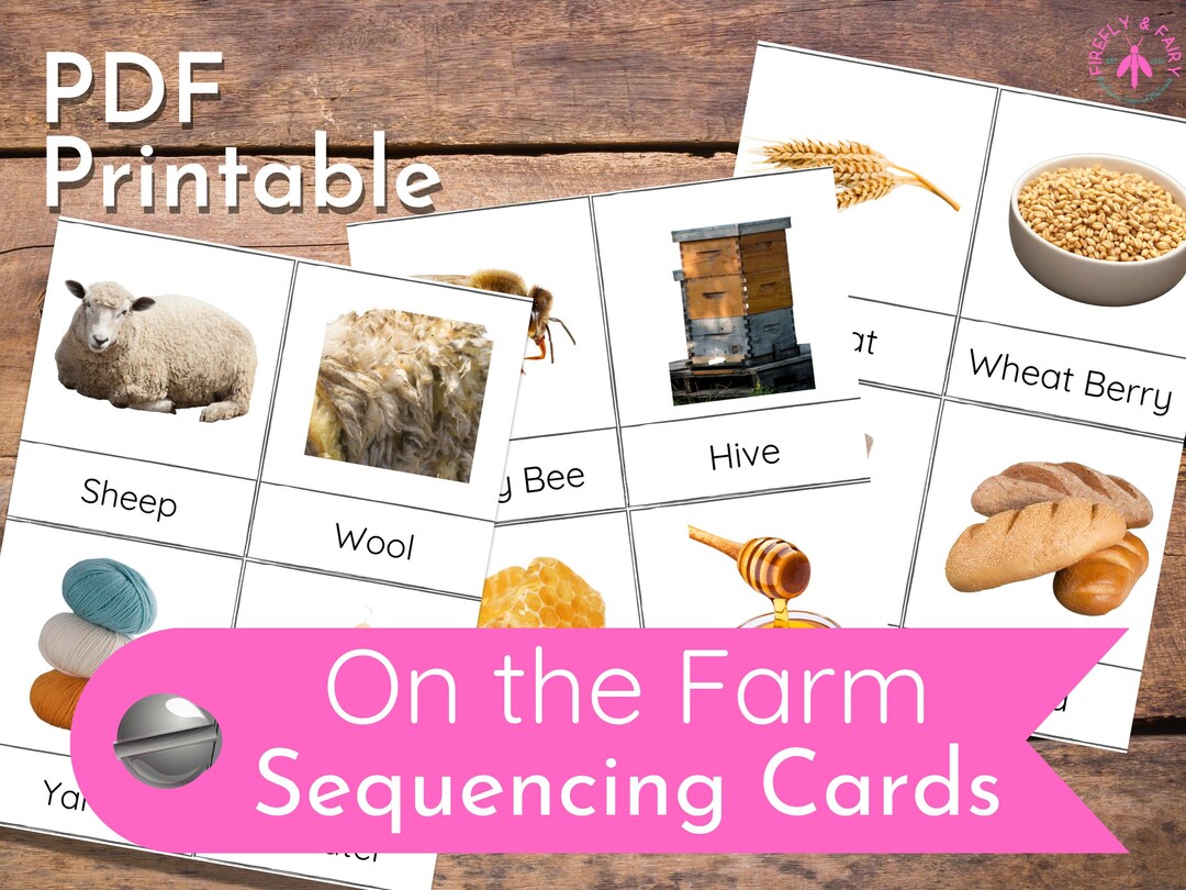 On the Farm Sequencing Cards / Montessori / Unit Study / Where Does It ...