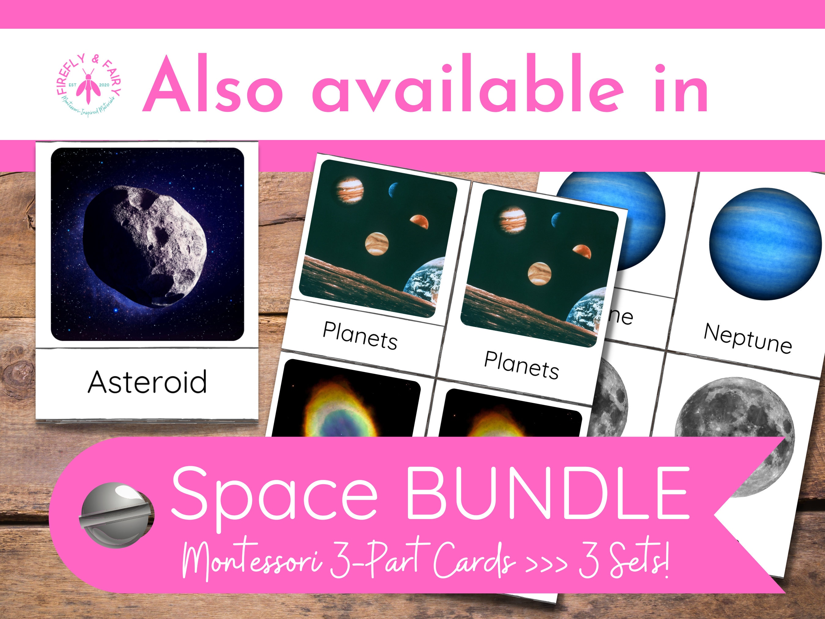 Solar System Montessori Nomenclature 3-part Cards Science Unit Study ...