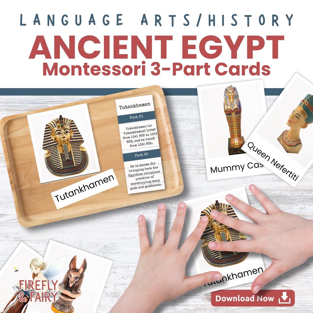 Ancient Egypt Montessori History Nomenclature 3-part Cards / Social ...