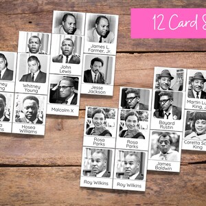 Civil Rights Movement Leaders Montessori Culture 3 Part Cards Black ...