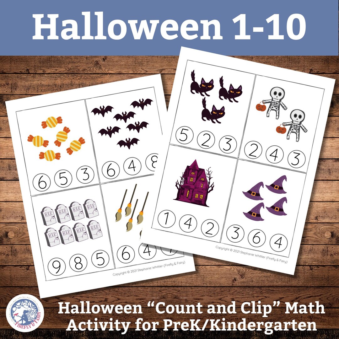 Halloween Counting Activity for Preschool and Kindergarten - 1 to 10 ...
