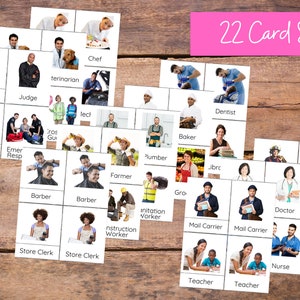 Community Helpers Montessori Culture 3 Part Cards Kindergarten ...