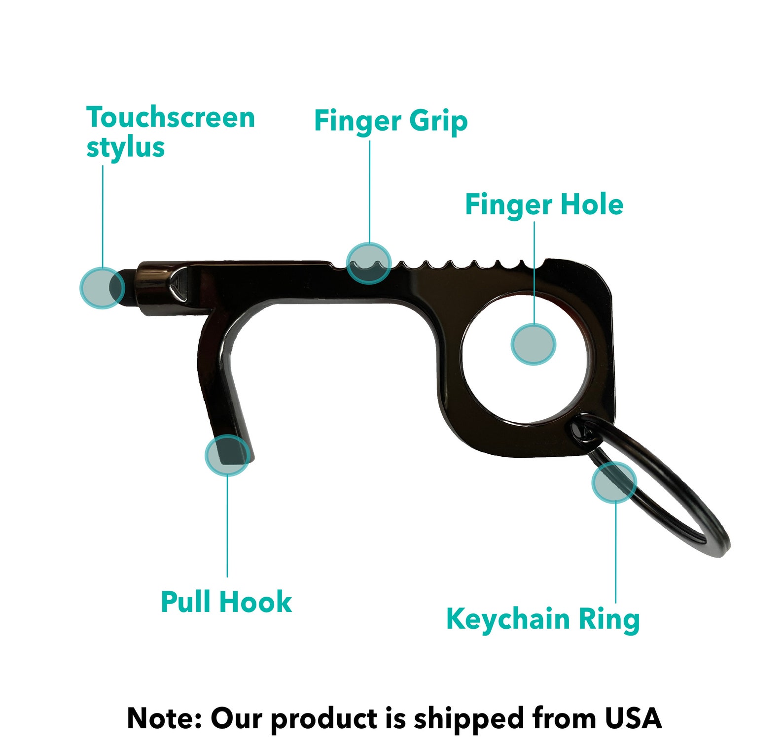 2 Pack Contactless No Touch Door Opener With Key Ring and | Etsy